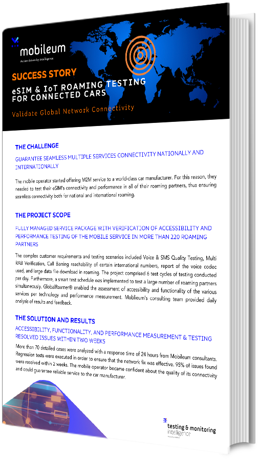Case Study | eSIM & IoT Roaming Testing for Connected Cars